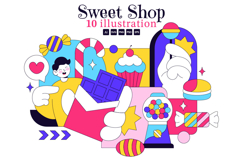 10 Sweet Shop Illustration (6419143)