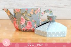 3D Teapot Favour Box SVG and PDF Templates
