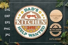 Dad's kitchen layered sign | Laser cut & score