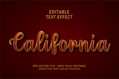 California Editable Text Effect