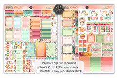 Minty Peach - 2 Printable Planner Stickers