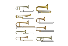 trombone set cartoon (6570586)