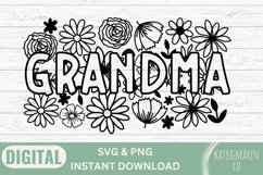Grandma SVG | Flower Grandma SVG | Grandma Floral SVG