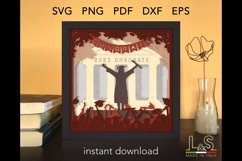 Girl Graduate Lightbox Svg | College Graduation Shadow Box