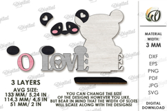 Valentine Characters Stands Bundle Lasercut. Stand Decor SVG