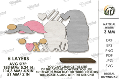 Valentine's Day Character Stand Decor Lasercut. (6466910)