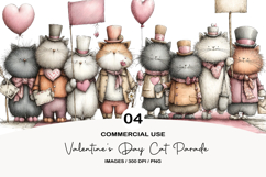 Valentine's Day Cat Parade Valentines Day PNG