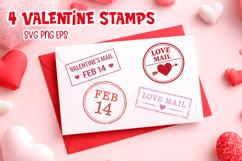 Vintage Valentine Mail Stamps SVG | Love Postal (6550857)