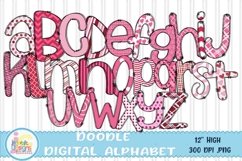 Valentines Day Doodle letters alpha pack with cliapart