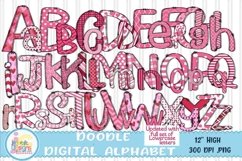 Valentines Day Doodle letters alpha pack with cliapart