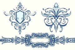 Blue Natural Ornamental Forms