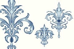 Blue Natural Ornamental Forms