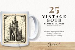25 Vintage Goth Stamps Part 1 Clipart