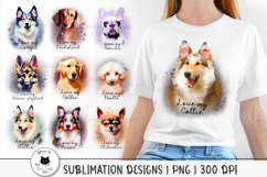 Watercolor Dog Breeds Sublimation Bundle | Dog Mug Wraps