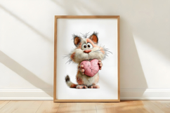 Watercolor Easter Cat Clipart