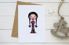 Whimsical black romance clipart