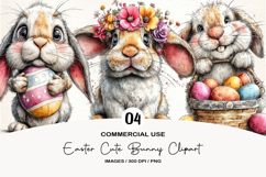 Whimsical Easter Cute Bunny Clipart (6513421)