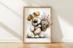 Whimsical Easter Dog Clipart (6463682)