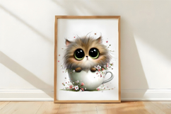 Whimsical Fluffy Cat Clipart