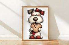 Whimsical Valentine Dog Clipart (6450017)