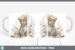 Leopard Wild Cats Winter Knit Hat Mug Wrap Sublimation Desig