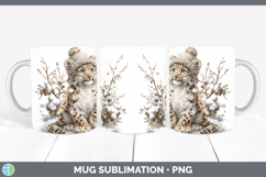 Leopard Snow Wild Cats Winter Knit Hat Mug Wrap Sublimation