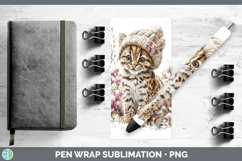 Margay Cat Wild Cats Winter Knit Hat Pen Wrap Sublimation De
