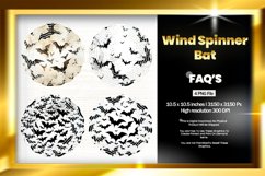 Bat Wind Spinner Sublimation Design - 04 Variations