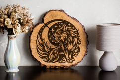 Aggressive Wolf Moon SVG Night Wolf Cut File