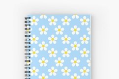 Daisy flowers seamless patterns set | Floral digital papers