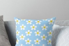 Daisy flowers seamless patterns set | Floral digital papers