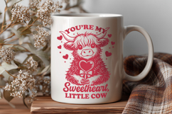You’re My Sweetheart Little Cow SVG Highland Cow Valentine
