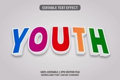 Youth Editable Text Effect 3D Style