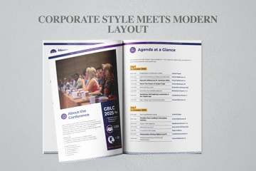 Program Book Design Canva Business Conference Program Book Template