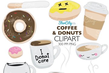 Coffee And Donuts Clipart