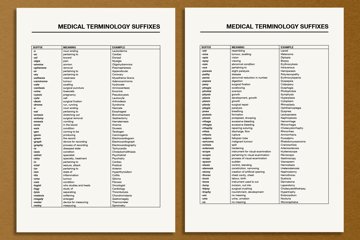 Medical Terminology Prefixes And Suffixes