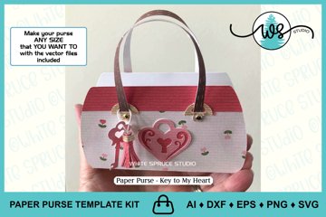 Purse Shape Card Template