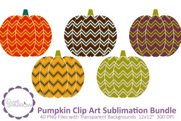 Chevron Pumpkin Clipart