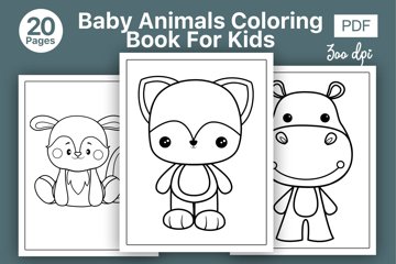 google coloring pages baby animals