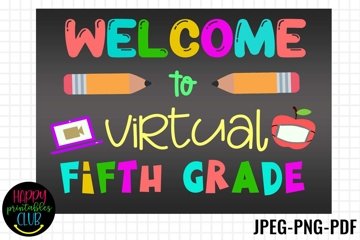 Welcome To 5th Grade Sign