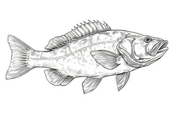 white perch coloring pages