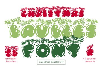Christmas Numbers Font