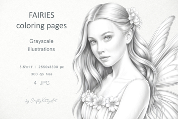 beautiful realistic fairy coloring pages