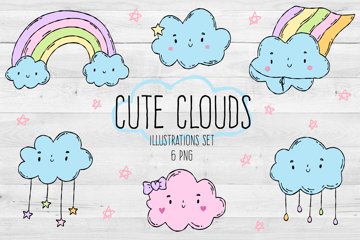 Cute Cloud Clip Art