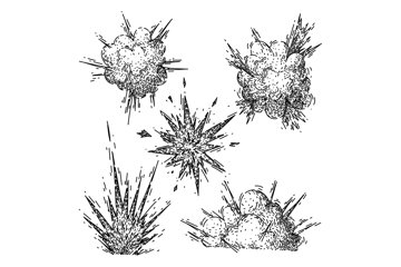 Explosion Drawing Reference Two Explosion Illustrations,
