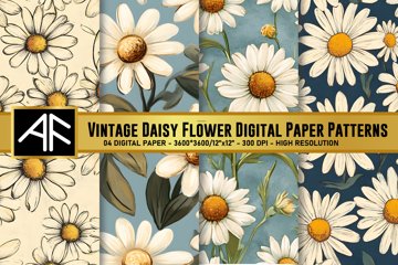 Vintage Daisy Background