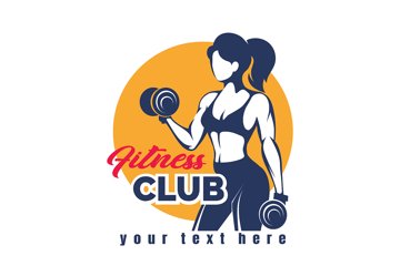Women Weight Training Logos