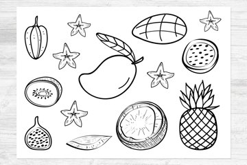 small fruit coloring pages