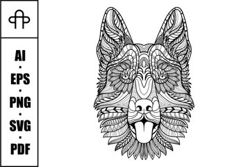 german shepherd coloring pages free