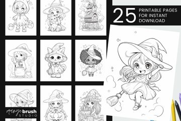 halloween witch coloring book